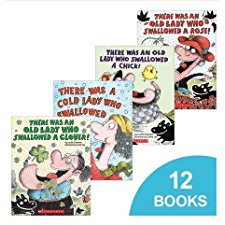 There Was An Old Lady Library of 12 Books Set by Lucille Colandro ...