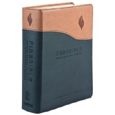 New International Version Fire Bible Black/Tan Flexisoft Leather ...