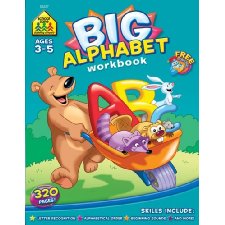 School Zone Big Alphabet Workbook: 320 Pages, Preschool, Kindergarten ...