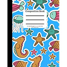 Composition Book 100 sheet/200 pages 8.5 x 11 in.-Wide Ruled-Sea ...