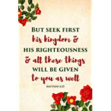 But seek first his kingdom and his righteousness, and all these things ...