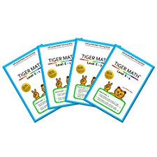 Tiger Math Level E set for Grade 4 (Self-guided Math Tutoring Series ...