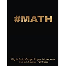 #MATH Big & Bold Low Vision Graph Paper Notebook 1 Inch Squares - 120 ...